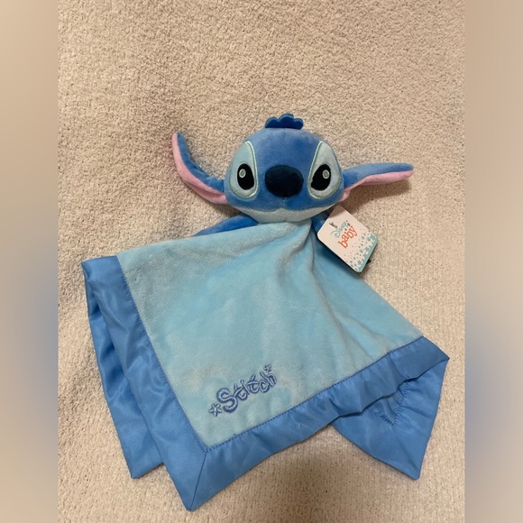 Disney | Toys | Disney Baby Stitch Security Blankie Lovey Plush 4x14 ...